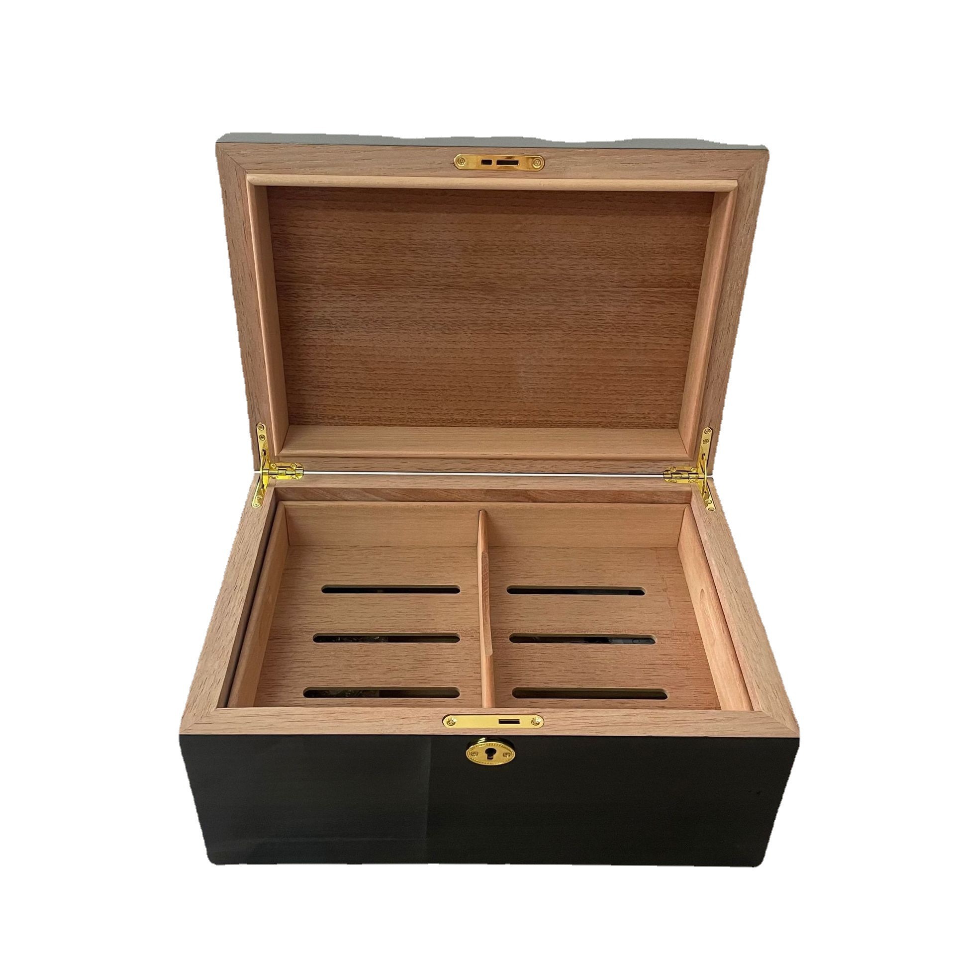 Spanish Cedar wood Cigar humidor-Wooden Decor Items - FRONT RUNNER